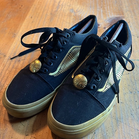 Vans | Shoes | Harry Potter X Old Skool Golden Snitch Womens 75 | Poshmark